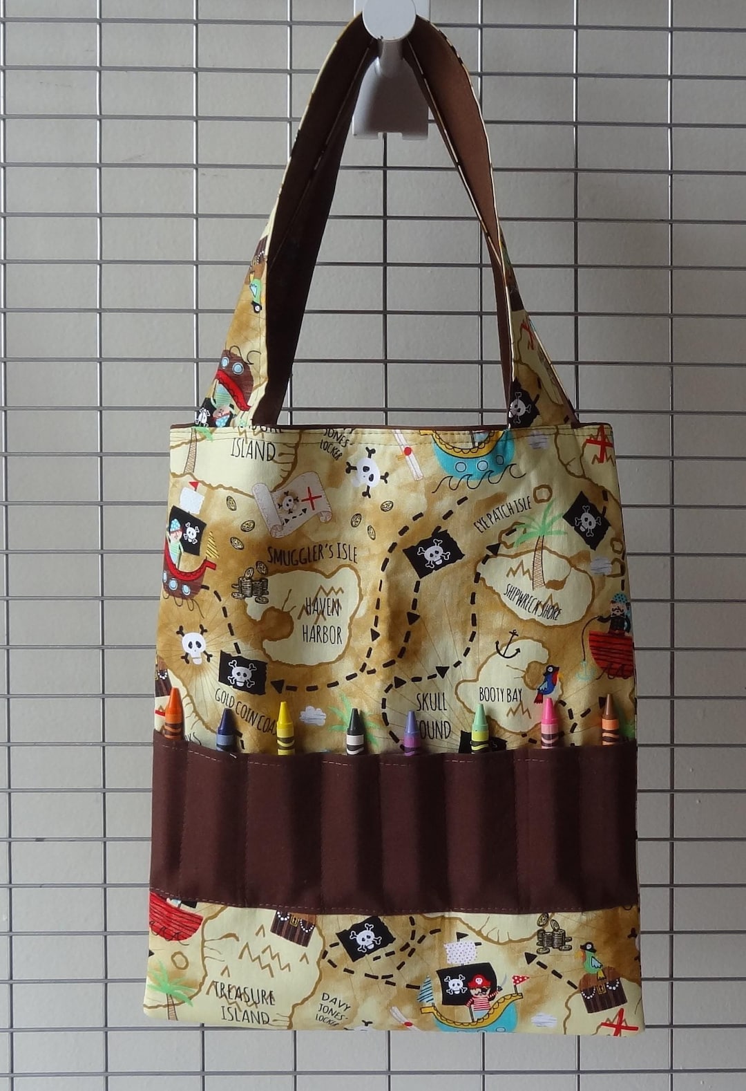 Coloring Book/crayon Tote - Pirate Treasure Map, Child Traveling ...