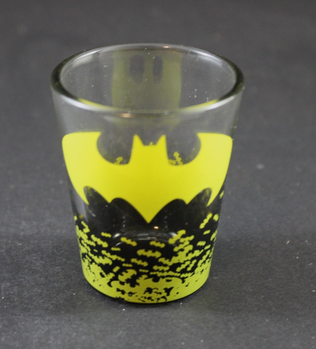 Batman Shot Glass Yellow Bat Symbol With Bats - Etsy