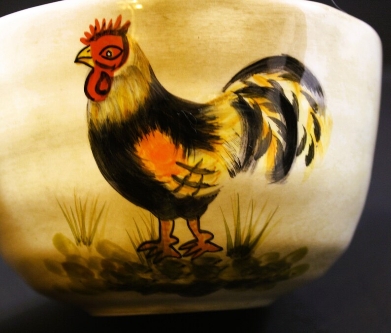 Calderone Rooster Bowl Hand-painted Tabletops Unlimited 6"china - Etsy