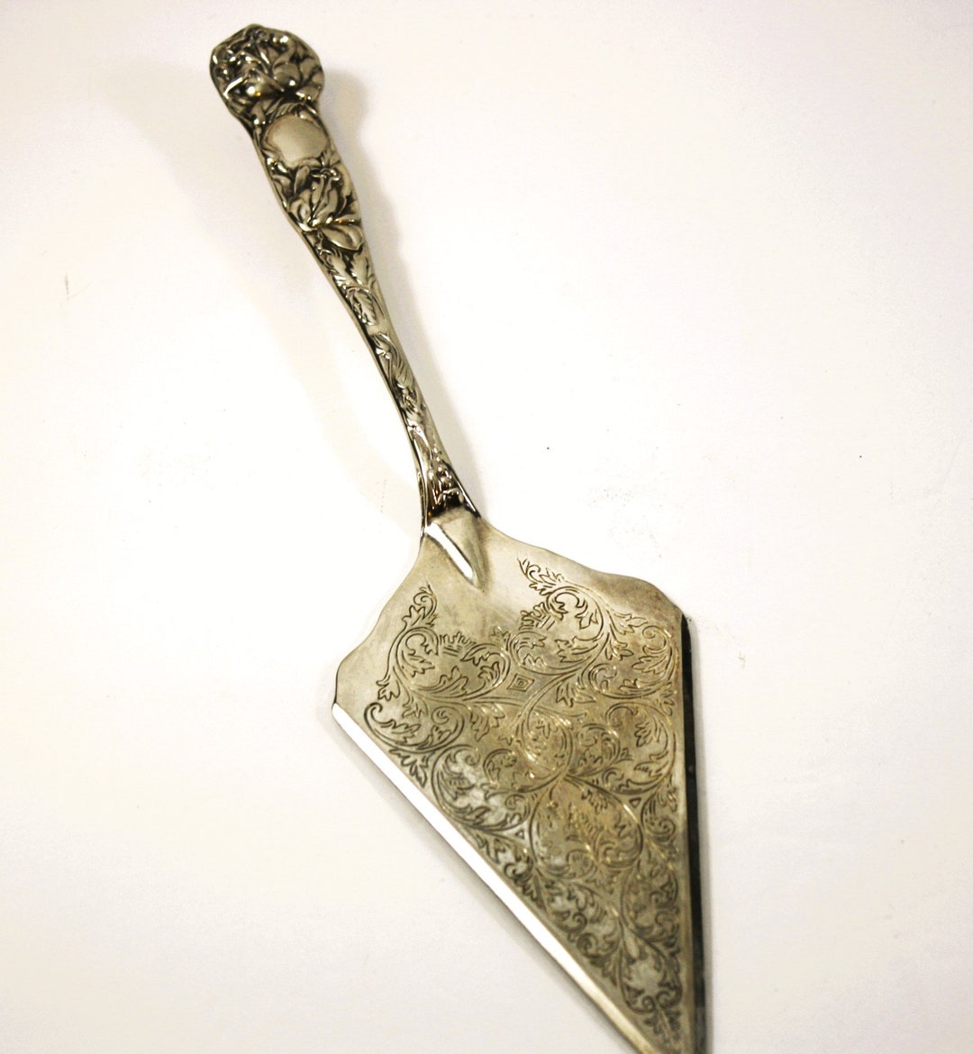 W. A. Williams Adams Silver-plated Cake/pie/desert Server Bridal Rose ...