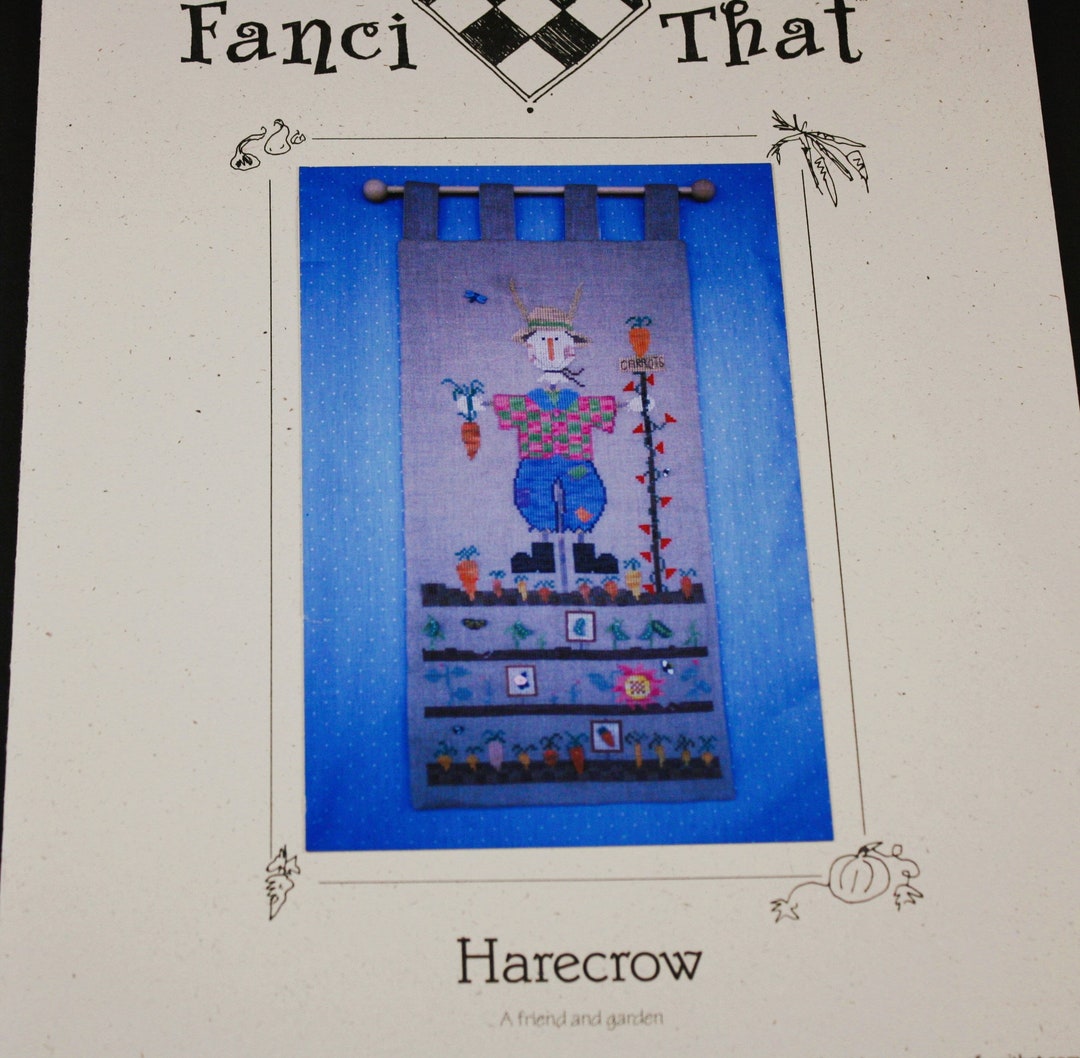 Cross Stitch Pattern 'harecrow' by Fanci That Scarecrow Garden 1999 - Etsy