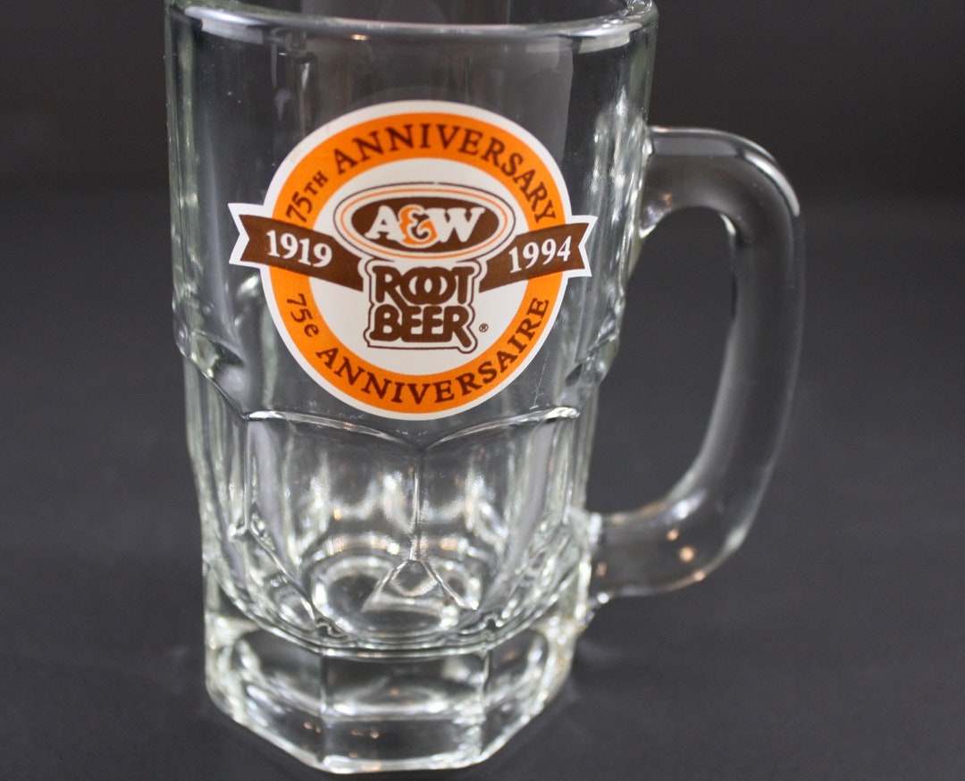 75th Anniversary A & W Glass Mug 1994 6" High - Etsy