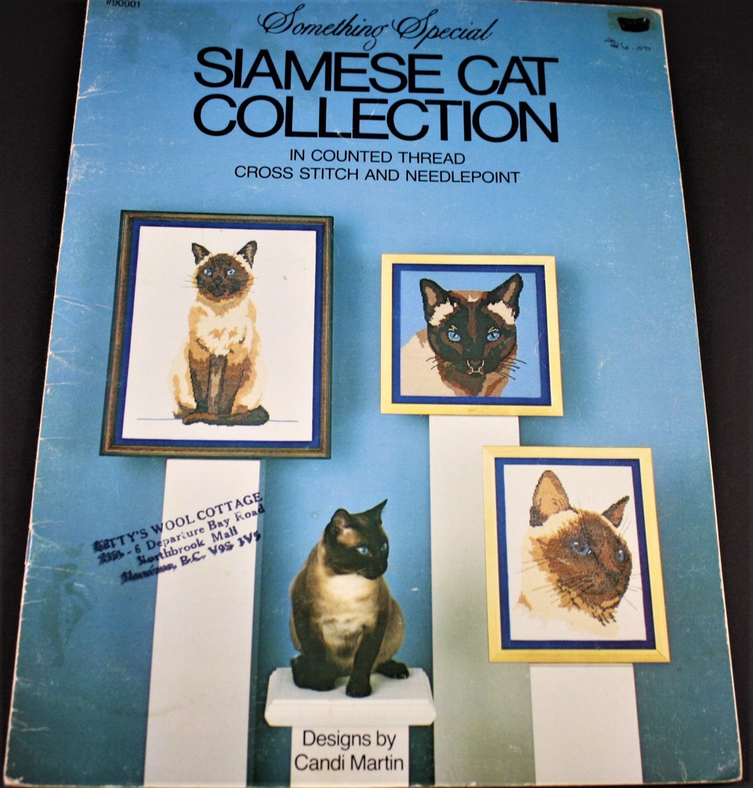 Cross Stitch Pattern Siamese Cat Collection 7 Designs Candamar - Etsy