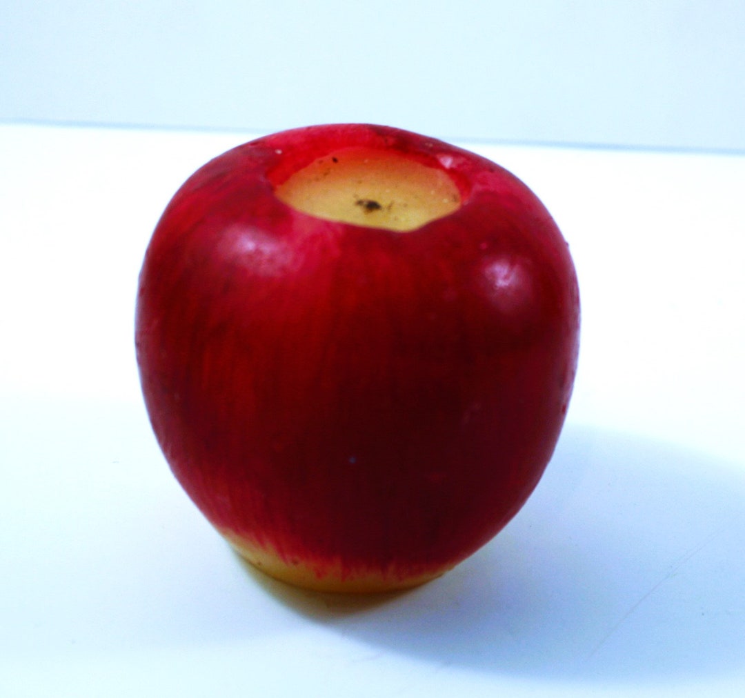 Realistic Red Apple Candle Home Decor Staging Prop Wax No Smell USA - Etsy