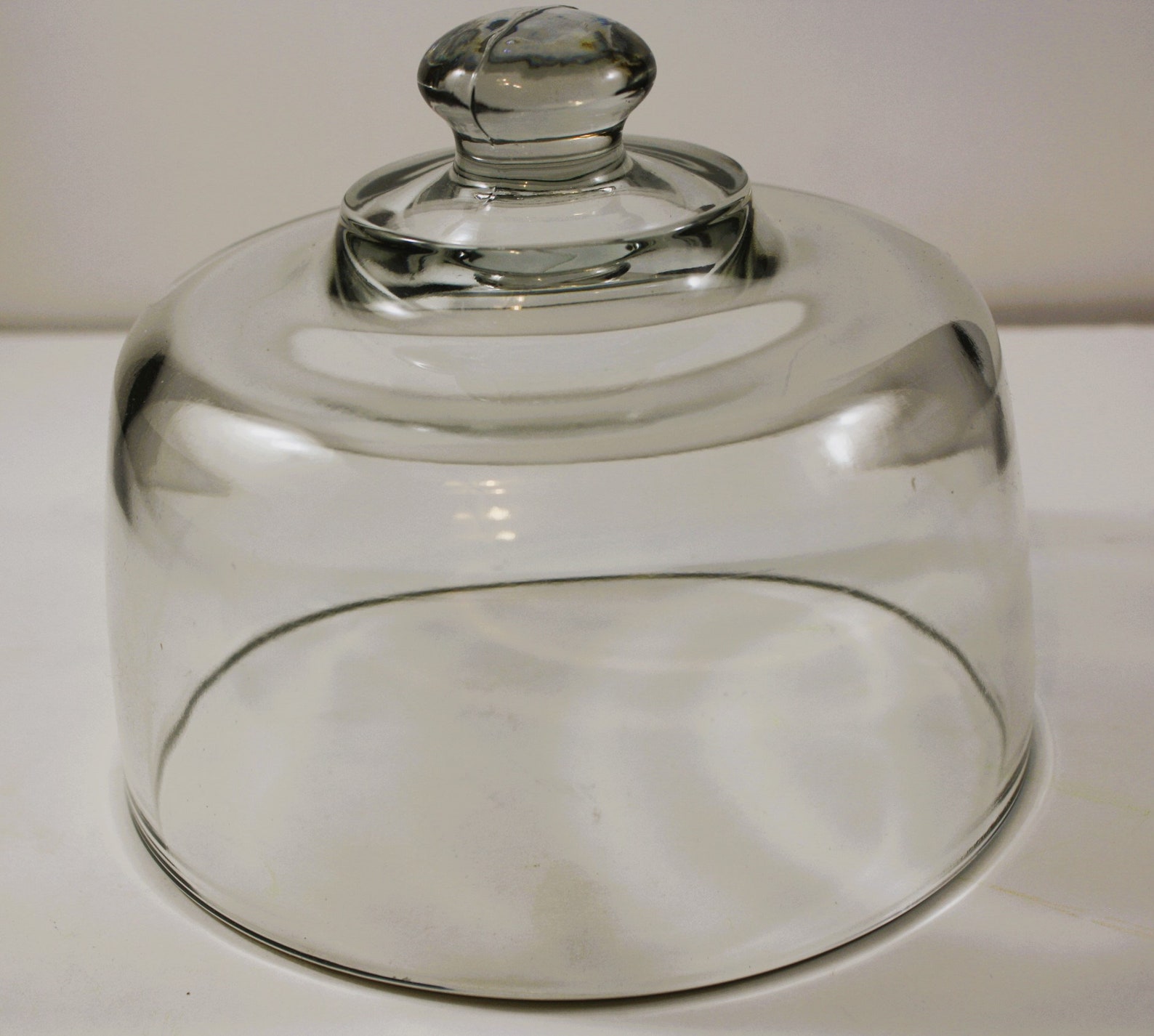 Vintage Glass Cloche and Wood Base With Copper Accents Copper Colored ...