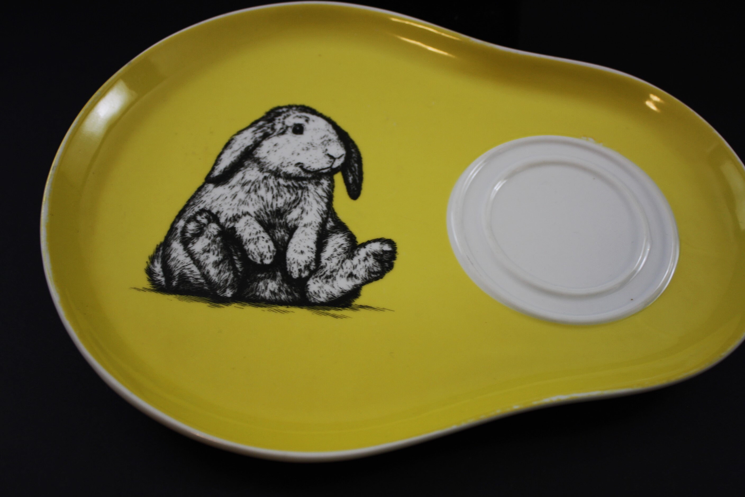 Stanford Hill Pottery 'fluffkins' Plate Yellow With Bunny Made in China ...