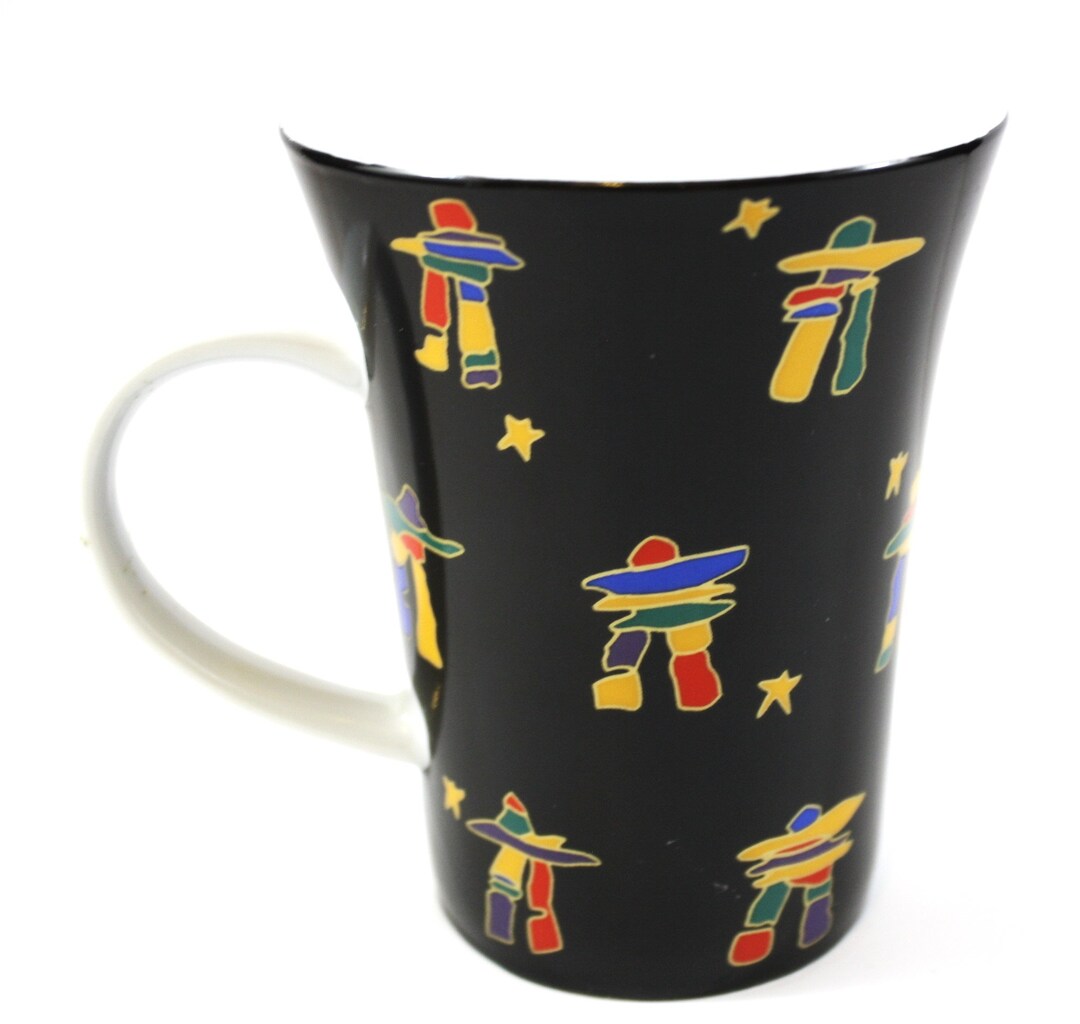 Oscardo-dawn Inukshuk Mug Signed Oman 2005 Porcelain Yellowknife North ...