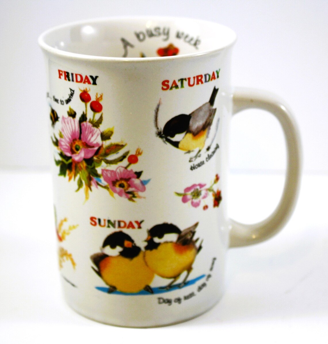 Capilano Birds Mug Cup 'A Busy Week' Days of the Week Valerie Pfeiffer ...