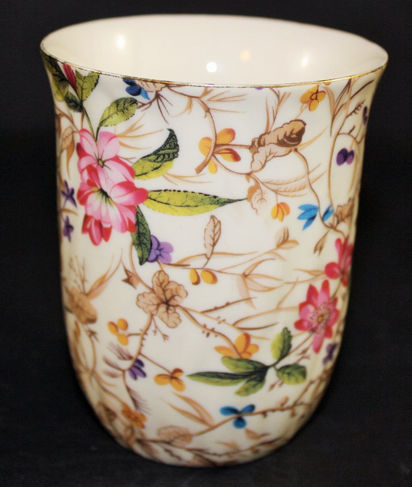 Vintage Royal Elfreda Cup Mug Floral Laura Rosary Porcelain 1980's Gold ...