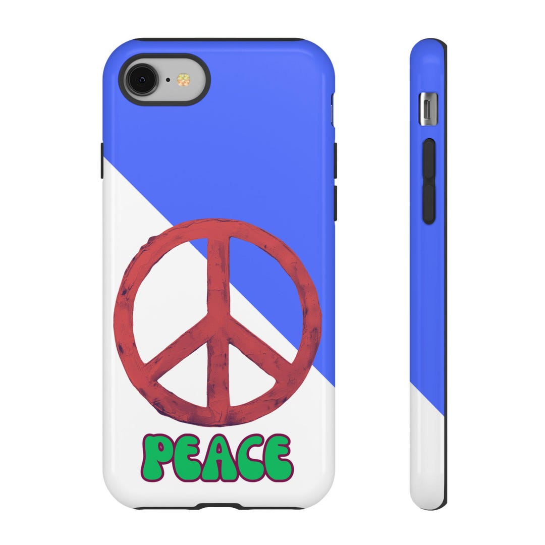 Retro Peace Sign Phone Case, Tough Dual Layer - Etsy