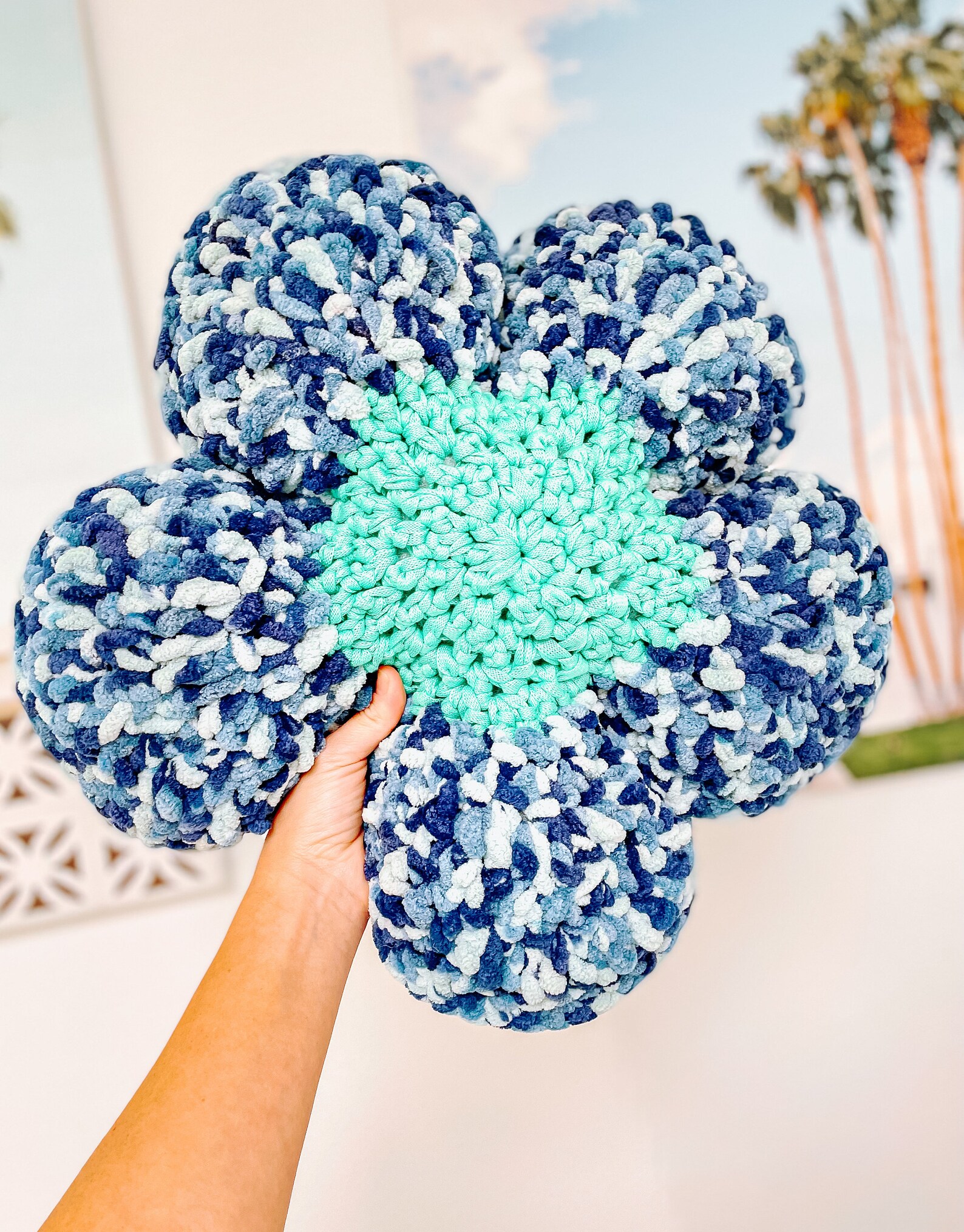 Crochet Flower Plushie PDF Pattern, Crochet Pattern, Pillow Crochet ...