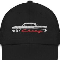 Embroidered Corvair Script Red Distressed Dad Hat - Etsy