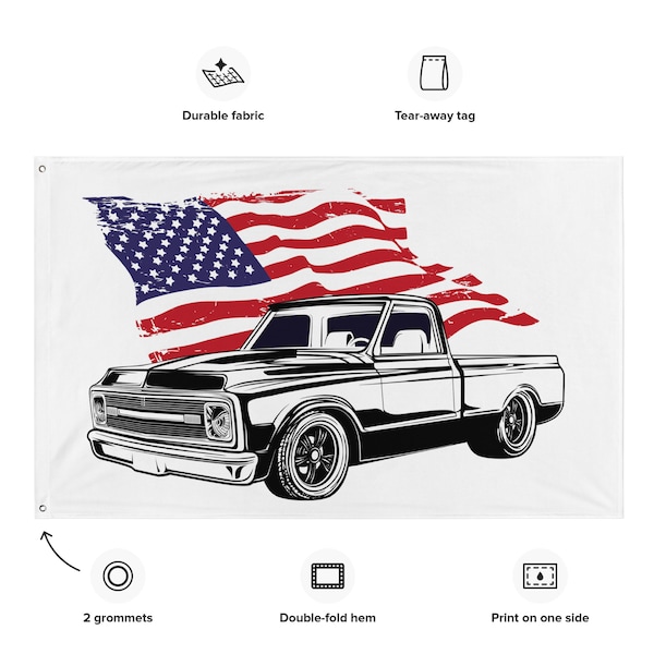 Square Body Chevy Flag - Etsy