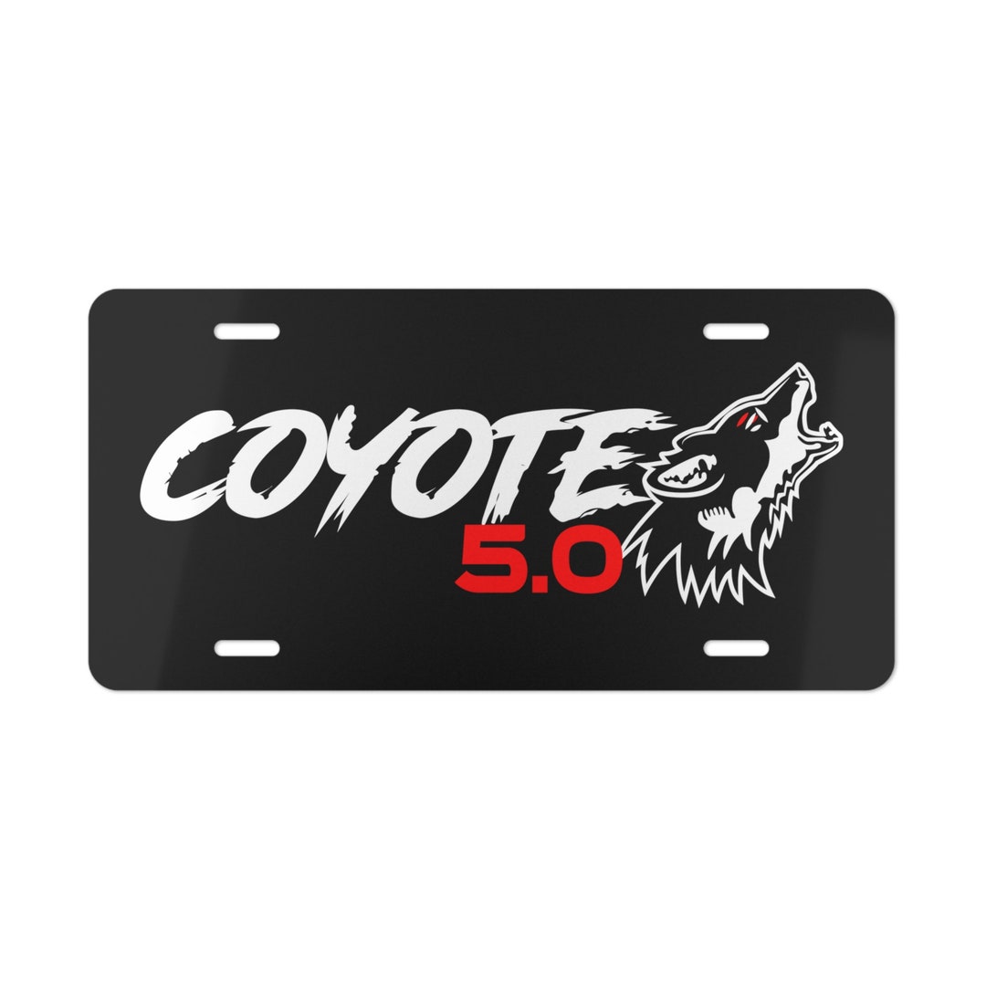 Coyote Mustang 5.0 GT Custom Vanity Plate, Aftermarket License Plate ...