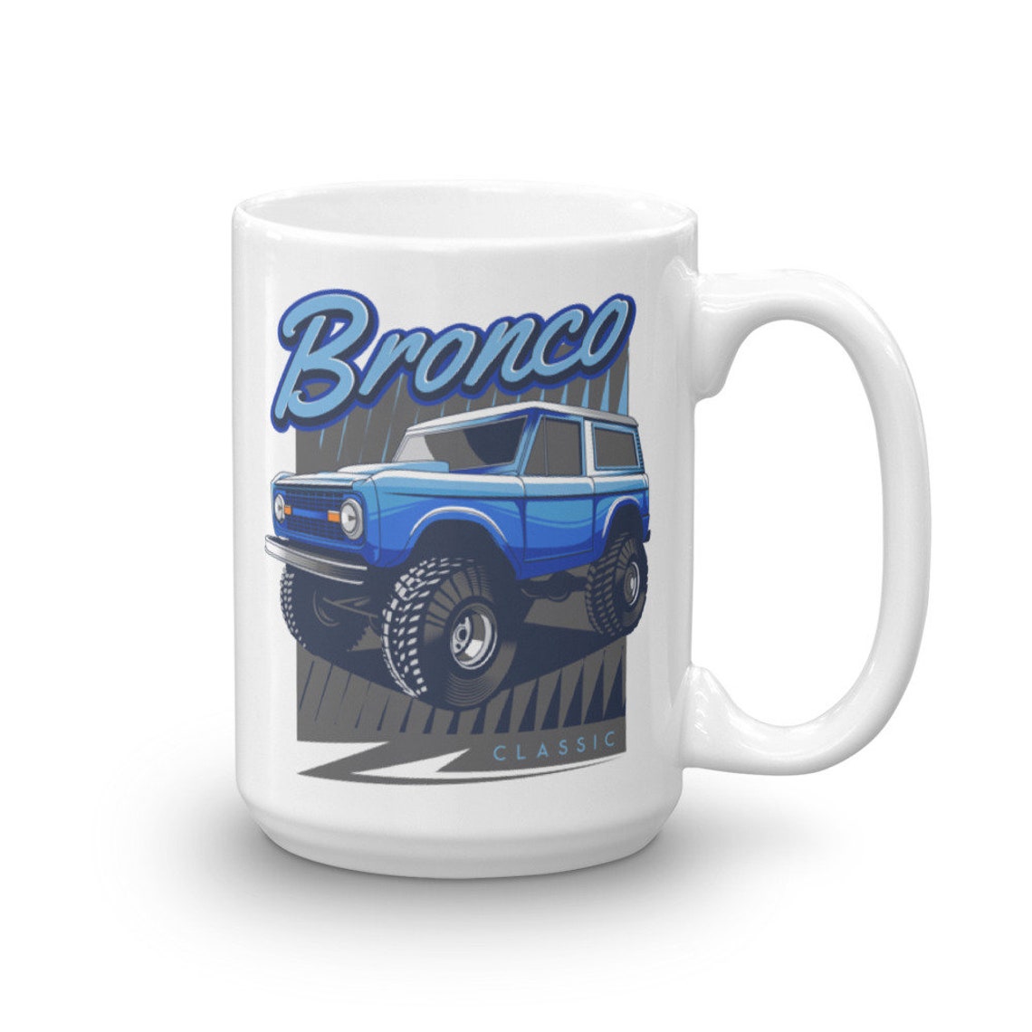 Ford Bronco Blue Classic Bronco Mug Mugs for Dad Gift for | Etsy