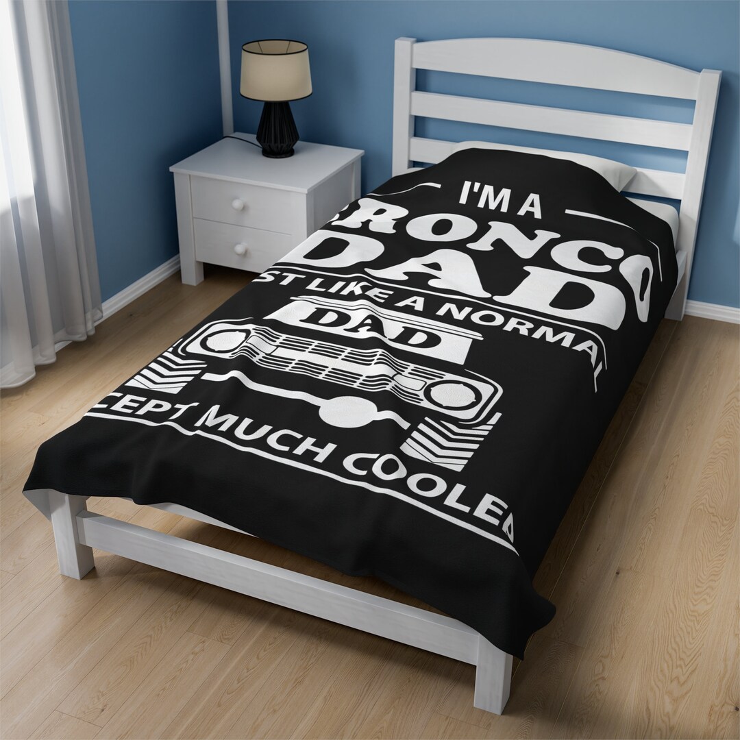 Velveteen Bronco Dad Blanket - Customized for the Ultimate Truck ...