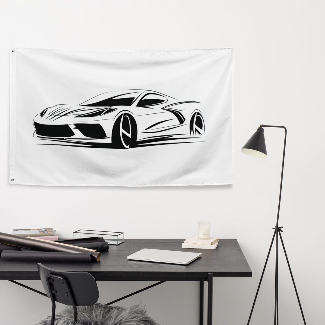 Corvette C8 Banner - 8th Gen Stingray Car Decor - Etsy Canada