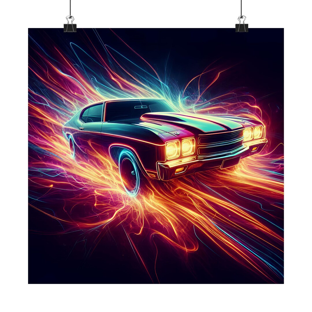 1970 Chevelle SS 454 Artwork Satin Posters, Gift for Dad, Chevelle Art ...