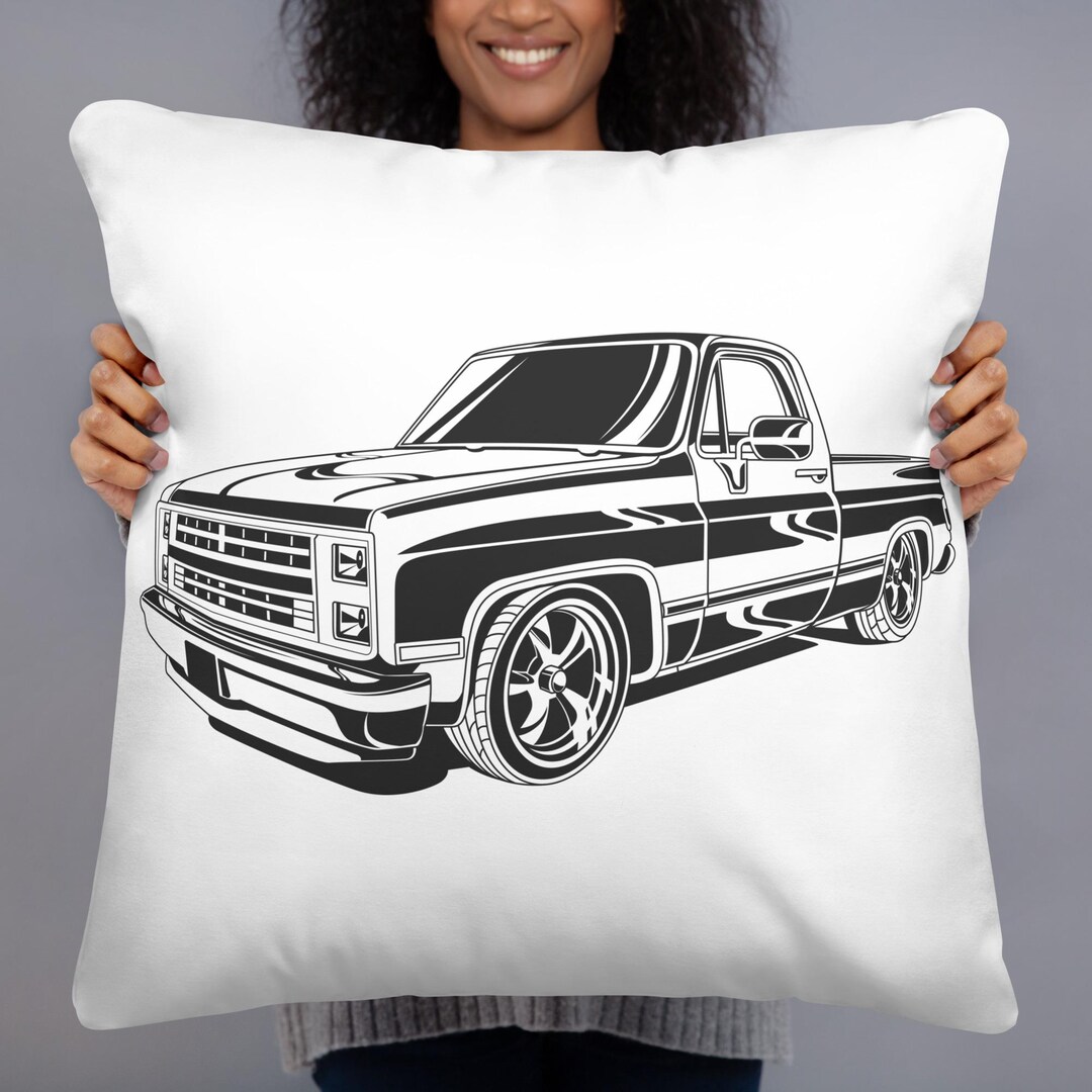 1985 Chevy C10 Vintage Custom Pillow, C-10 Decor, Chevy Truck Gift ...