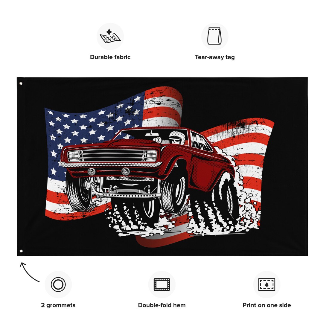 1969 Camaro SS 396 Custom Wall Flag, Camaro Wall Art, Muscle Car Art ...