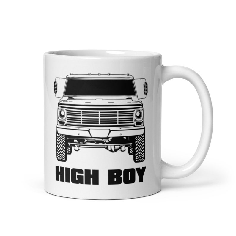 1970 Ford F250 High Boy Lifted Truck White Glossy Mug 4x4 - Etsy