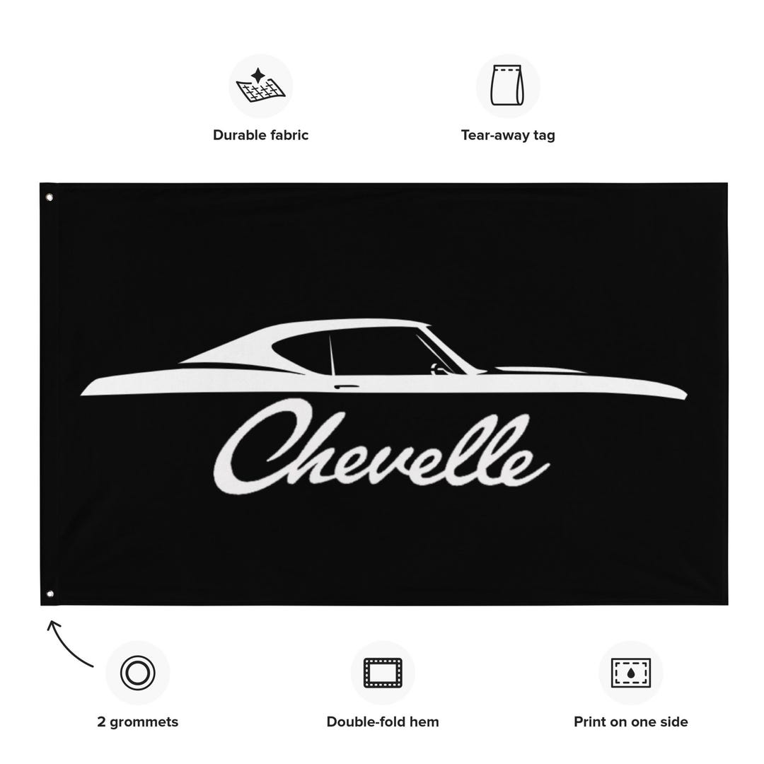 1969-70 Chevy Chevelle Silhouette Custom Flag, Gift for Dad, Gift for ...