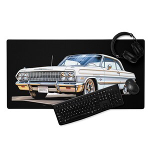 1964 Chevy Impala SS XL Gaming Mouse Pad 36X18, Impala Computer Mouse ...