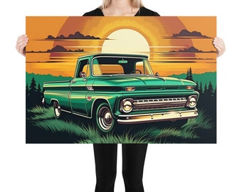 Chevy Custom C10 Truck Poster C10 Fine Art Print Chevrolet - Etsy