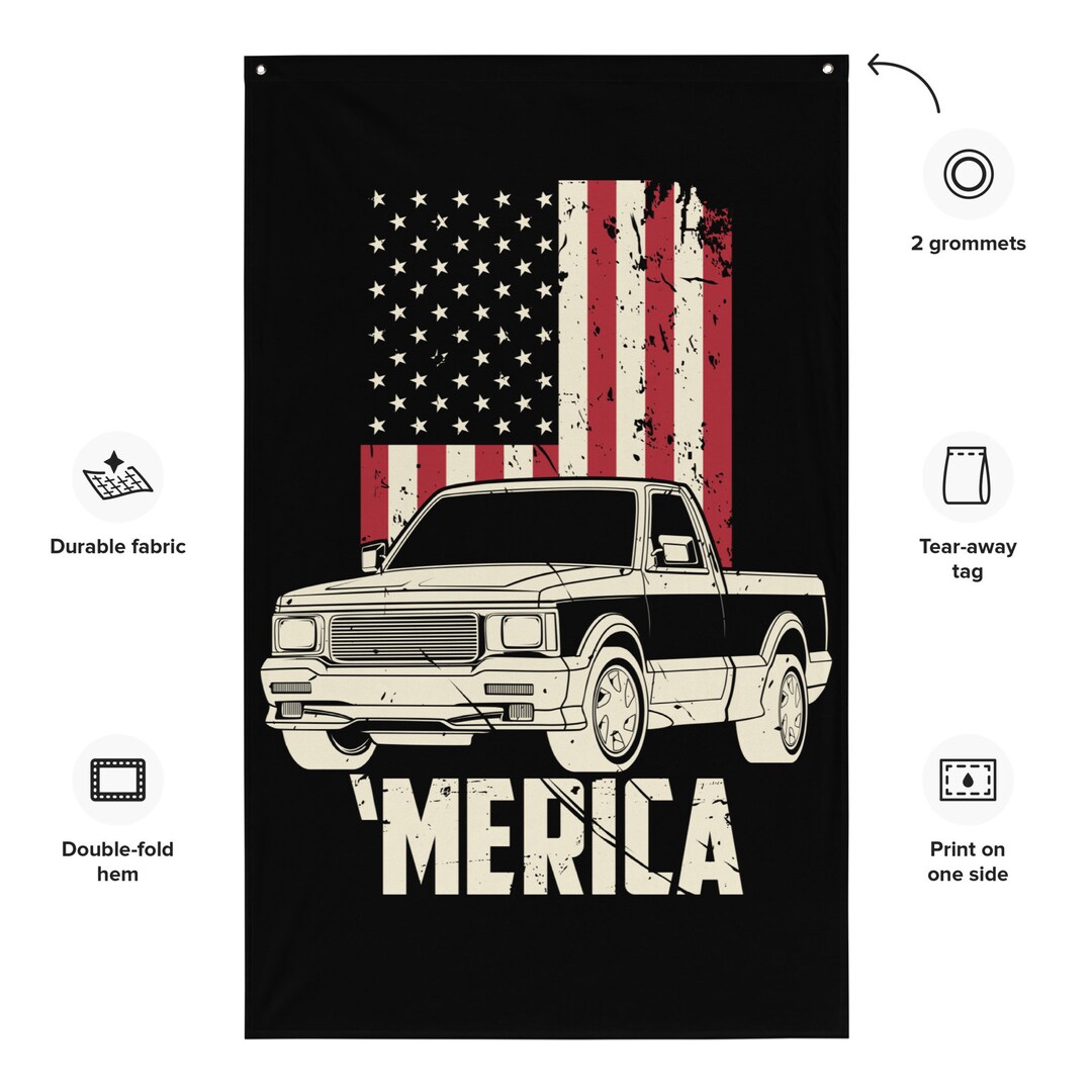 1991-92 GMC Syclone High-performance Pickup Truck Custom Flag 34 1/2 X ...