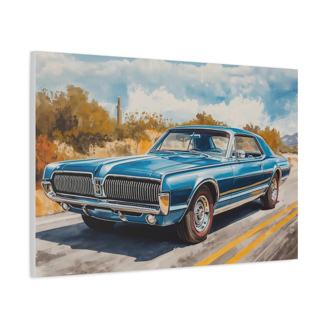 1967 Mercury Cougar Canvas Print, Classic Car Garage Wall Art - Etsy