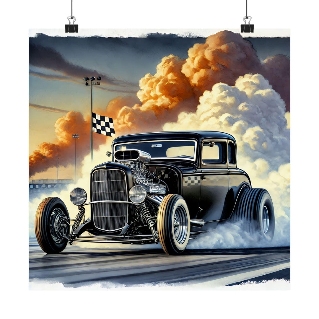 Unique Hot Rod Artwork - Father's Day Gift for Dad or Husband, Garage ...