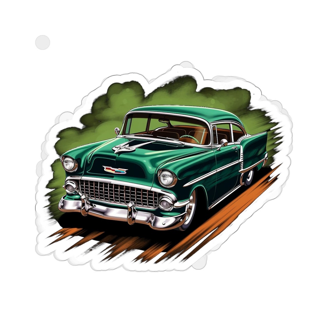 1955 Belair Kiss-cut Stickers, Custom Car Stickers, Vintage Bel-air ...