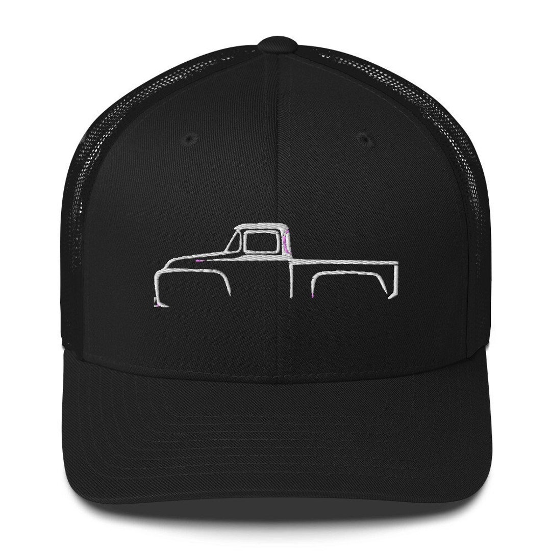 1956 Ford F-100 Pickup Truck Trucker Cap, 56 F100 Hat, Ford Truck Hat ...
