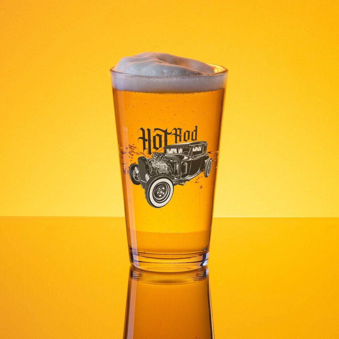 1930 Ford Hot Rod Shaker Custom Pint Glass 16oz, Hot Rod Racing Art ...