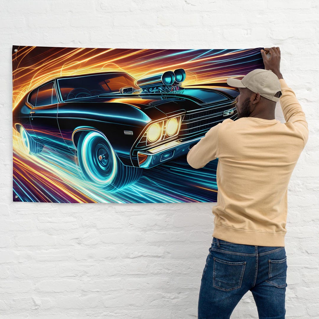 1969 Chevelle SS 454 Blown Car Art Flag, Custom Artwork - Etsy