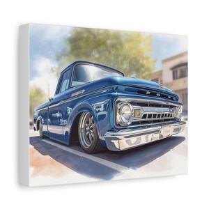 Canvas Art, Vintage Ford F100 Truck Gift for Dad & Husband, Man Cave ...