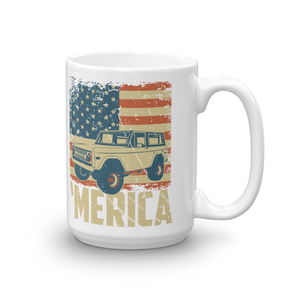 1966-1974 Ford Bronco 'merica Mug Ford Bronco Coffee Mug | Etsy