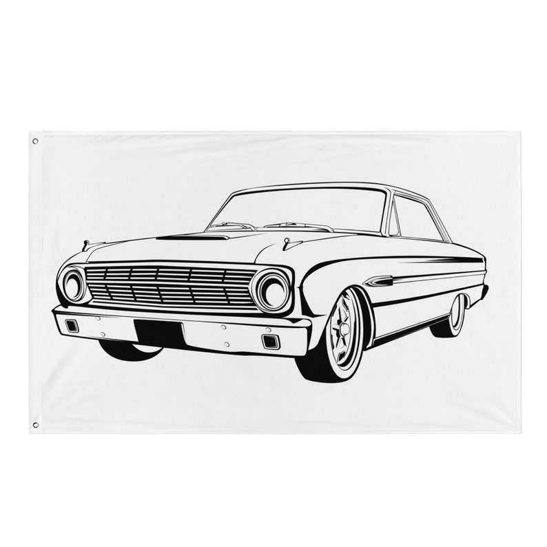 1963 Ford Falcon Flag, Classic Car Garage Art - Etsy
