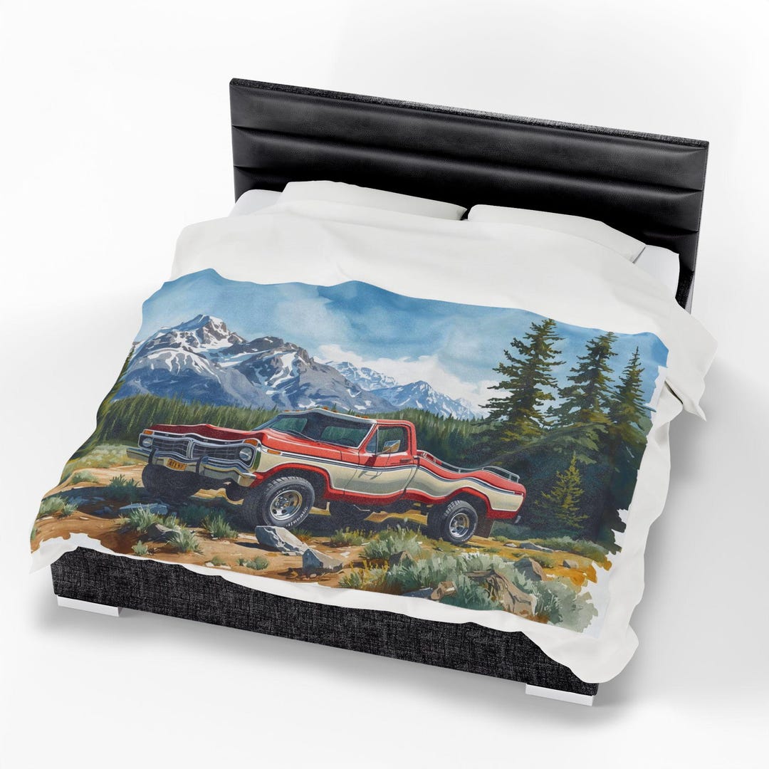 Vintage Ford Truck Plush Blanket, Classic Car Enthusiast Throw - Etsy