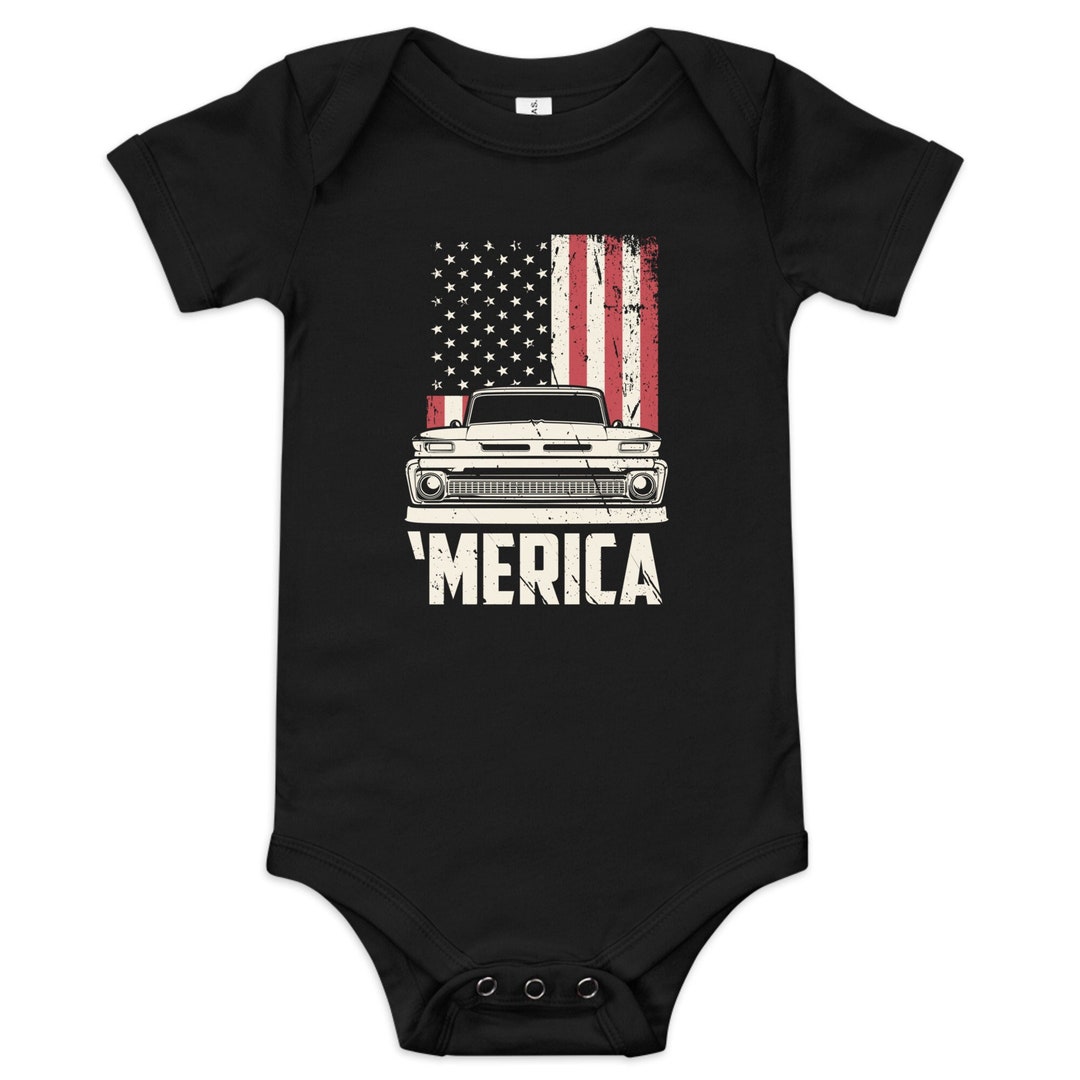 1966 Chevy C10 Classic Truck 'merica Baby Short Sleeve One Piece ...