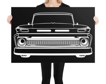 Chevy Custom C10 Truck Poster C10 Fine Art Print Chevrolet - Etsy