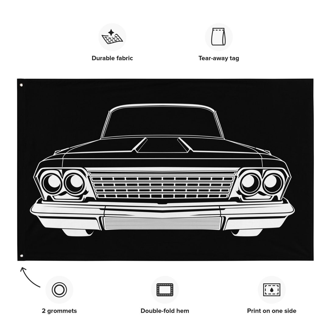 Vintage 1962 Chevy Impala Wall Flag - Ideal Gift for Car Enthusiasts - Etsy