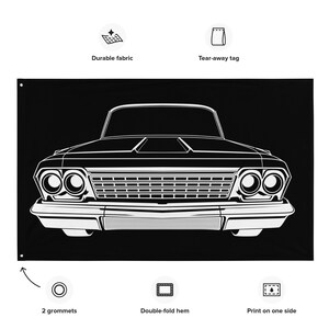 1962 Chevy Impala Classic Car Custom Wall Flag, 34 1/2 X 56, Gift for ...