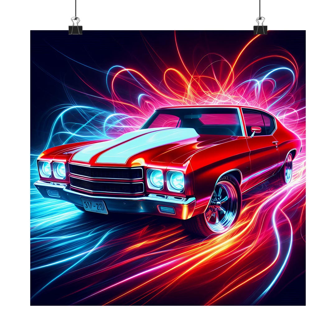 Classic 1970 Chevelle SS 454 Artwork Satin Posters, Gift for Dad ...