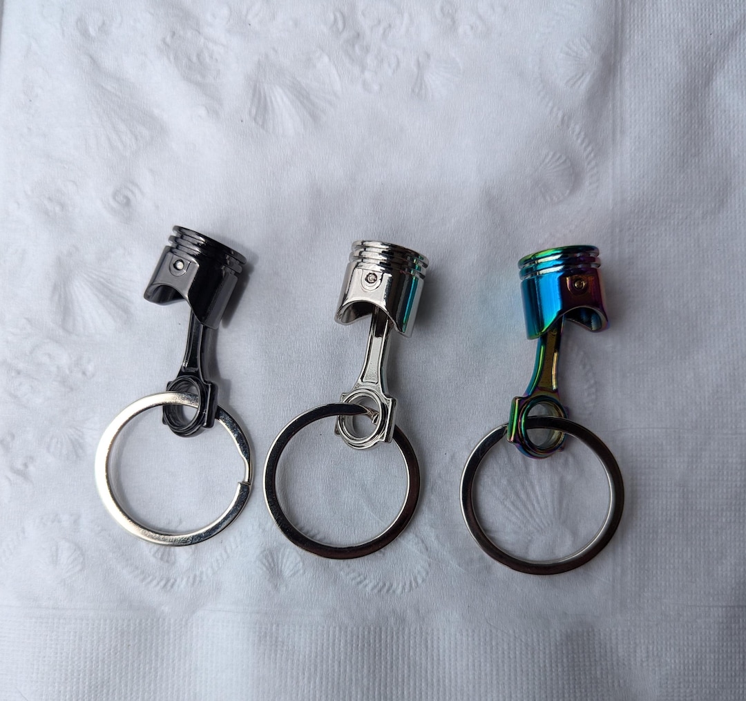 Engine Piston Keychain Accessories, Piston Man Key Chain, Gift for Dad ...