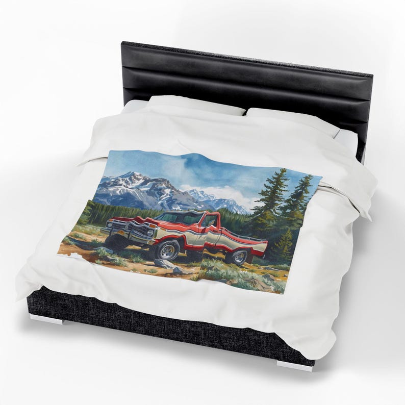 Vintage Ford Truck Plush Blanket, Classic Car Enthusiast Throw - Etsy
