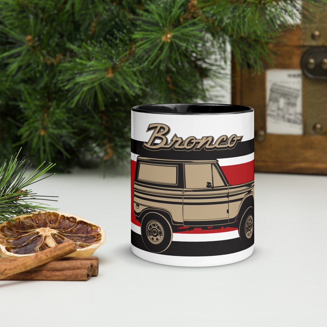 Retro Ford Bronco Mug – Classic Truck Gift, Color Inside (11oz) - Etsy