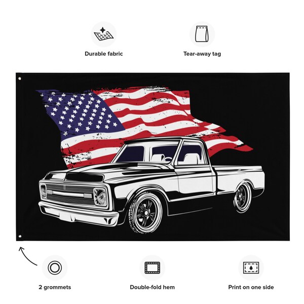 Square Body Chevy Flag - Etsy