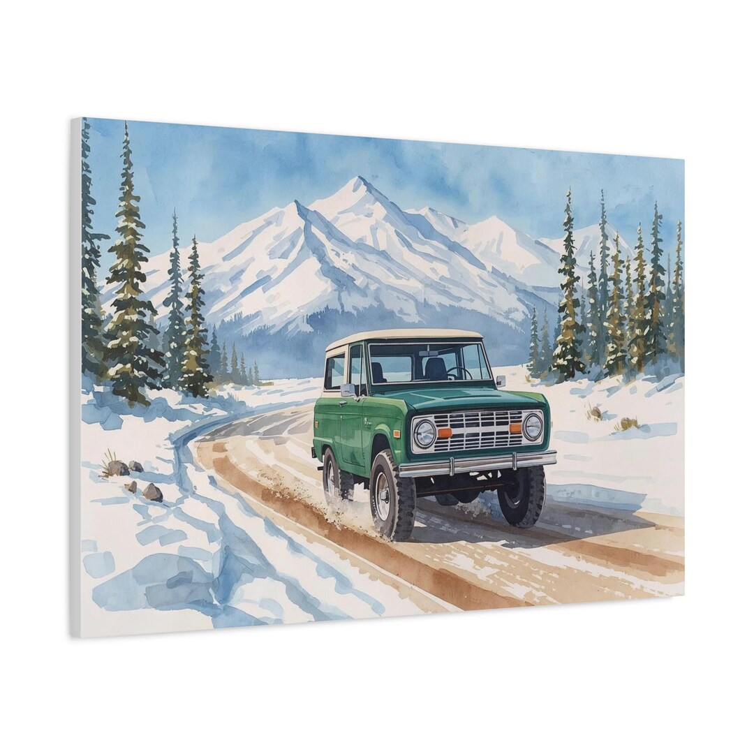 1969 Ford Bronco Alaska Canvas Print, Truck Lover Gift - Etsy