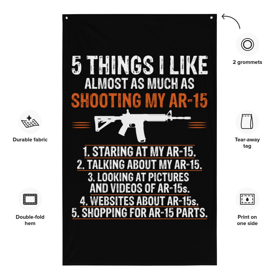 AR15 Art, Funny Custom Flag, Gun Rights, Pro Gun, Gun Art, Gun Wall ...